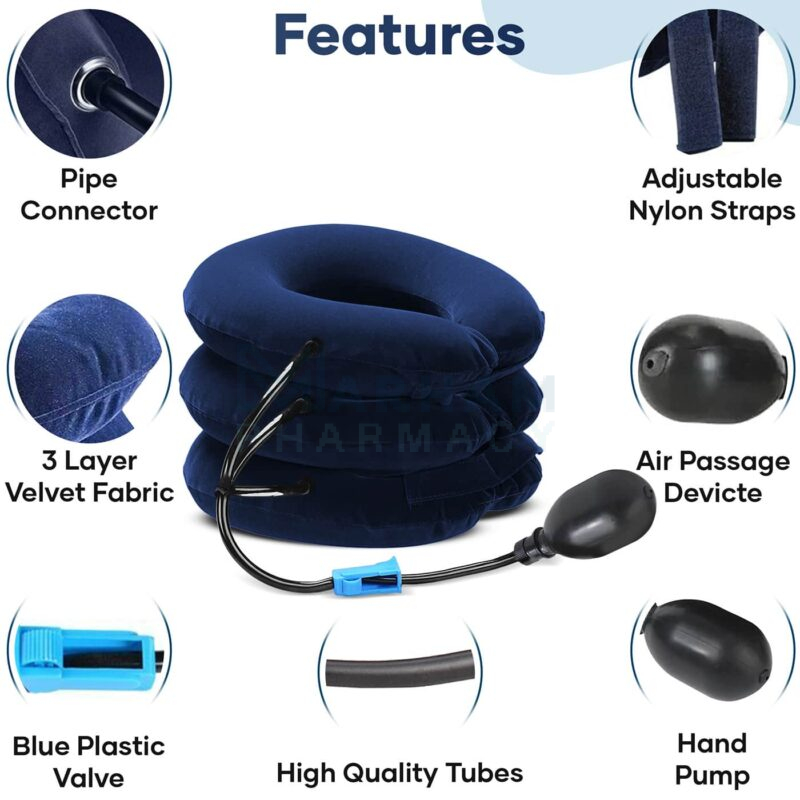 Inflatable Cervical Neck Traction Device (Neck Stretcher Collar)